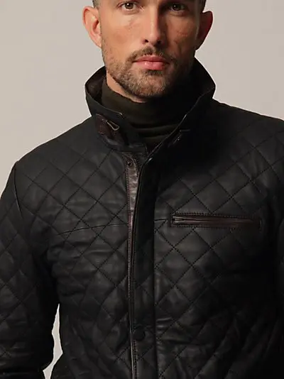 Overland Christian Quilted Leather Coat