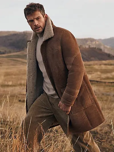 Overland High Country Shearling Sheepskin Coat - Pinon