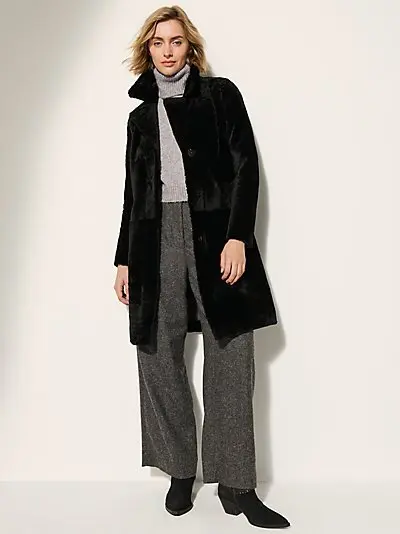 Overland Morgan Sheepskin Coat - Black
