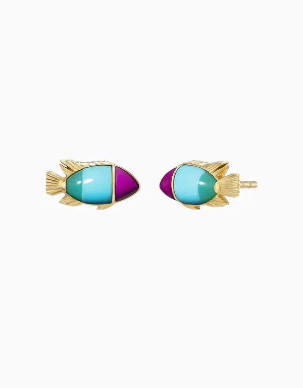 EMILY P. WHEELER 18k Yellow Gold Fish Stud Earrings - One-color