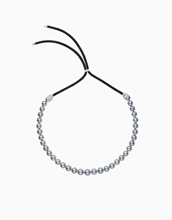 EMILY P. WHEELER Tahitian Pearl Necklace With Diamond Caps - One-color