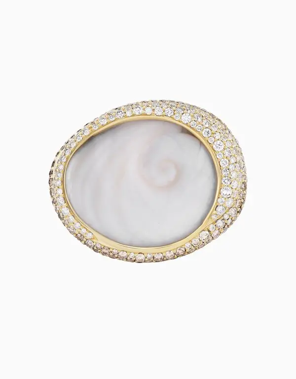 EMILY P. WHEELER 18k Yellow Gold Diamond And Shell Ring - One-color