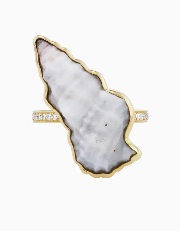 EMILY P. WHEELER Sculptural Shell And Diamond Ring - One-color