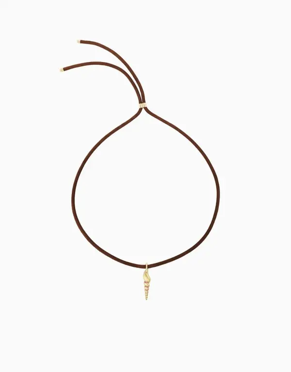 EMILY P. WHEELER 18k Yellow Gold Pink Sapphire Shell Pendant Necklace - One-color