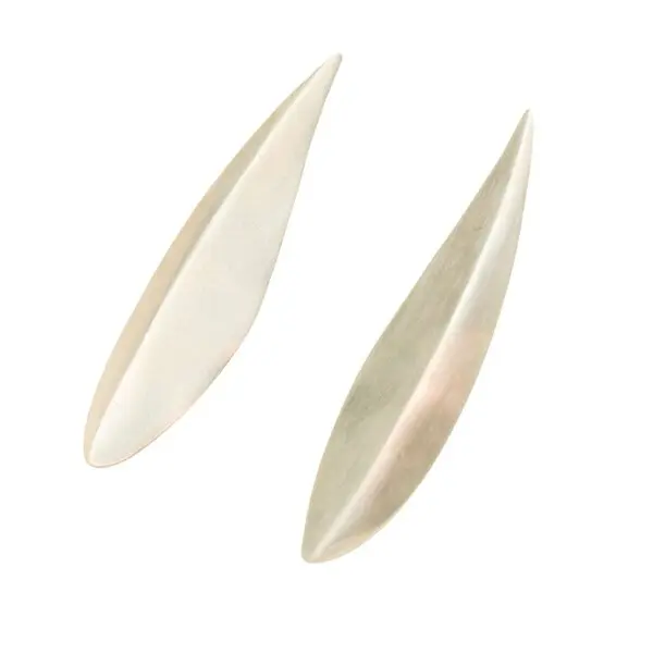 EUNOÉ Solenne Sculptural Leaf Earrings In Sterling - Silver