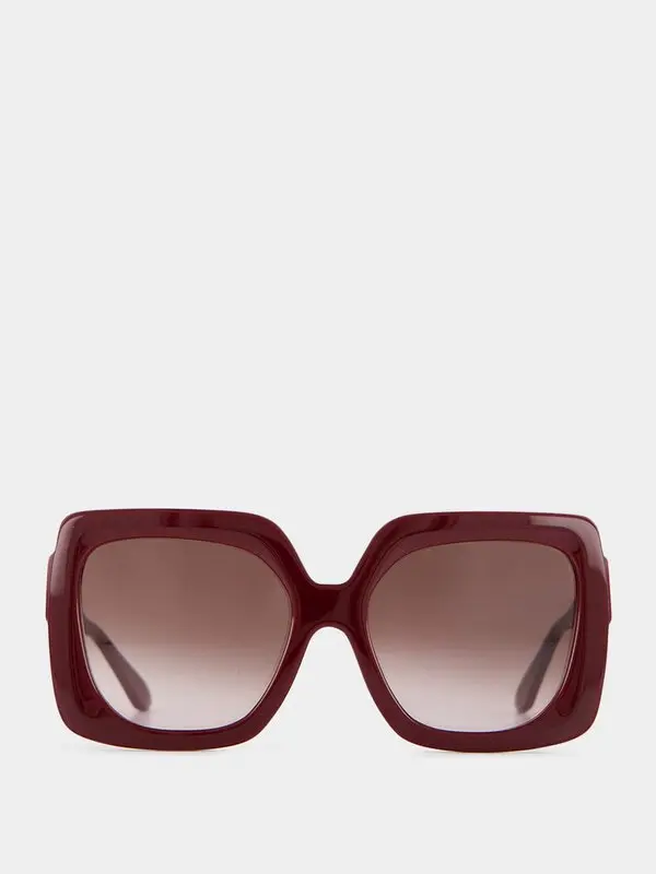 EMMANUELLE KHANH 5082 Acetate Sunglasses - Burgundy