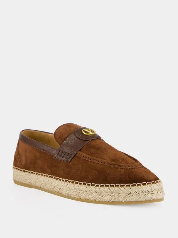 Valentino Garavani Palm Avenue Suede Loafers - Brown