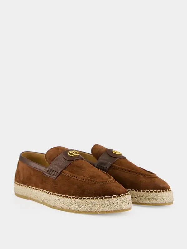 Valentino Garavani Palm Avenue Suede Loafers - Brown