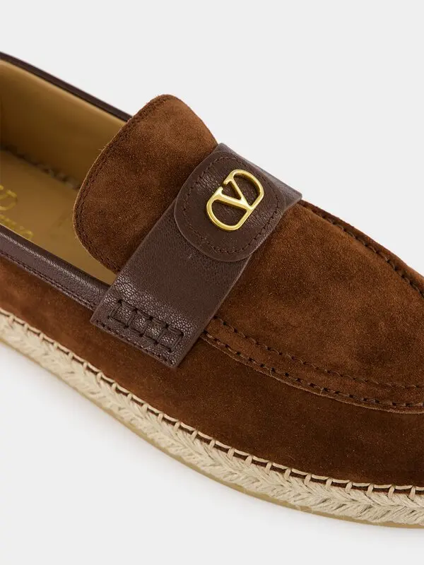 Valentino Garavani Palm Avenue Suede Loafers - Brown