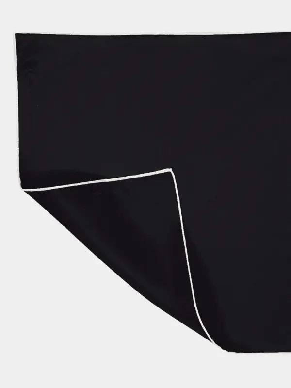 TOM FORD Satin Silk Pocket Square - Black