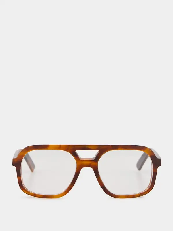 EMMANUELLE KHANH Flamme Havana Massa Acetate Eyeglasses - Brown