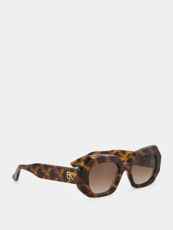 EMMANUELLE KHANH Tortoiseshell Acetate Sunglasses - Brown
