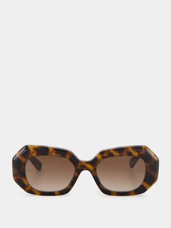 EMMANUELLE KHANH Tortoiseshell Acetate Sunglasses - Brown