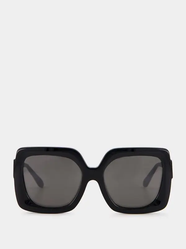 EMMANUELLE KHANH 5082 Square Acetate Sunglasses - Black