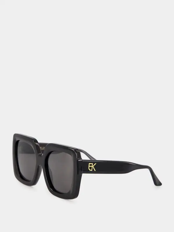 EMMANUELLE KHANH 5082 Square Acetate Sunglasses - Black
