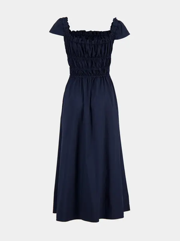 Altuzarra Off-the-shoulder Cotton Midi Dress - Blue