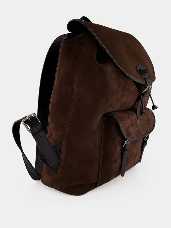 Valentino Garavani Suede Backpack - Brown