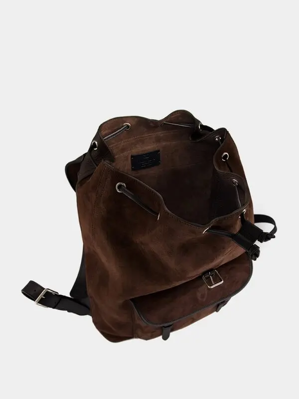 Valentino Garavani Suede Backpack - Brown