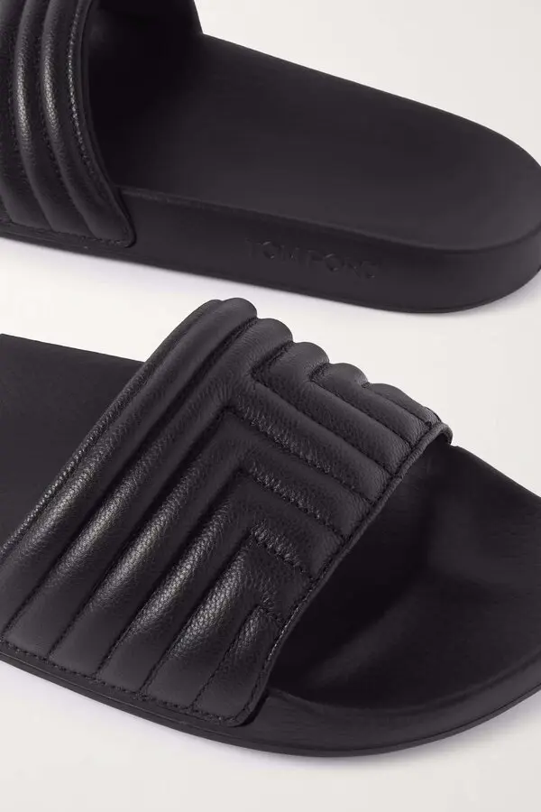 TOM FORD Quilted Leather Slides