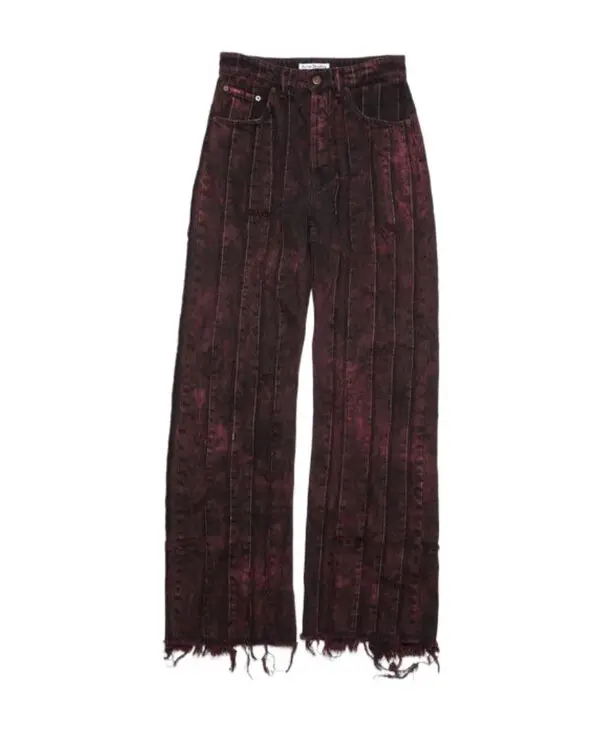 Acne Studios Stitched Striped Wide-leg Trousers