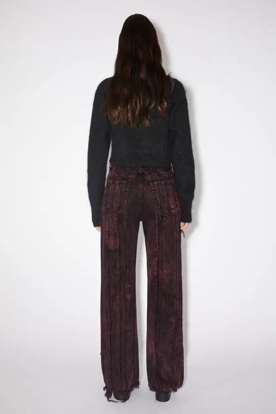 Acne Studios Stitched Striped Wide-leg Trousers