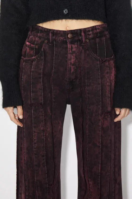 Acne Studios Stitched Striped Wide-leg Trousers