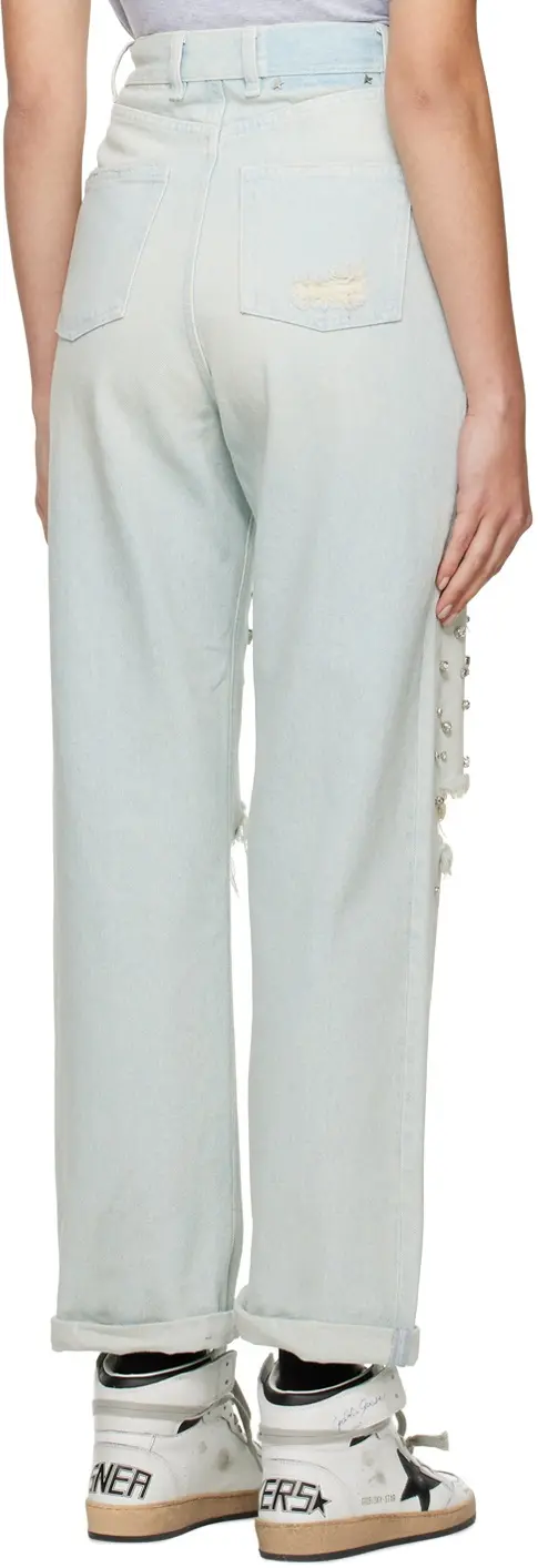 GOLDEN GOOSE Embellished Distressed Jeans