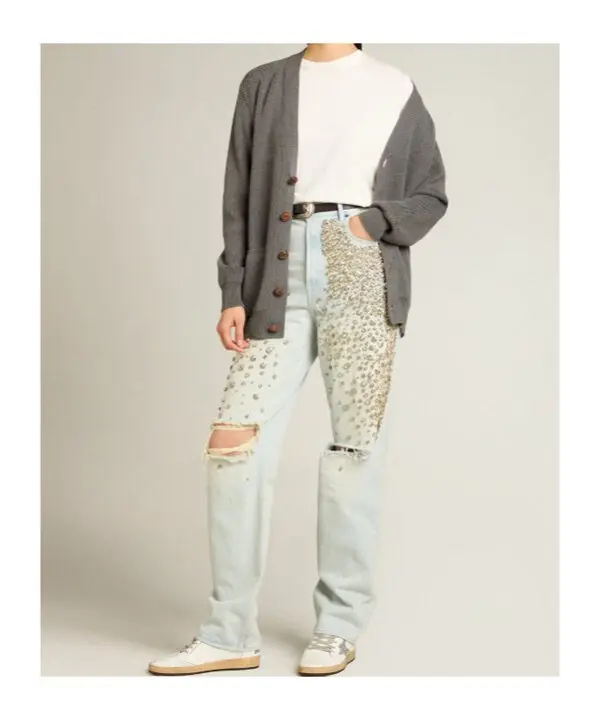GOLDEN GOOSE Embellished Distressed Jeans