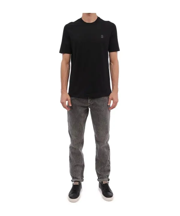 Brunello Cucinelli Logo-embroidered T-shirt