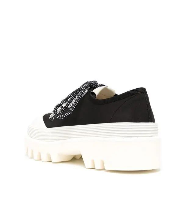 Proenza Schouler Canvas Low Top Sneakers With Chunky Lug Sole