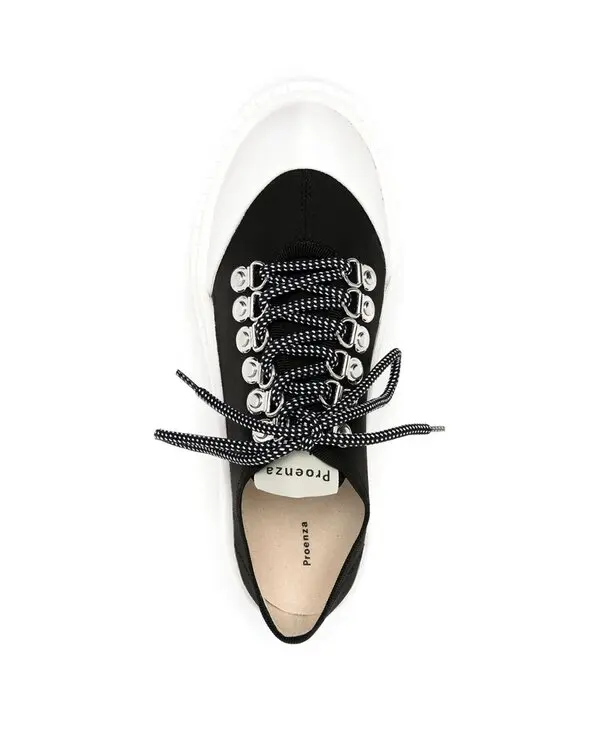 Proenza Schouler Canvas Low Top Sneakers With Chunky Lug Sole