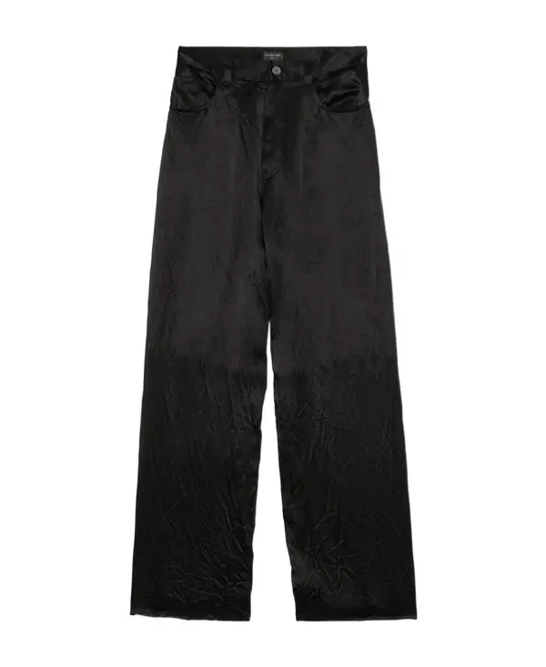 Balenciaga Pantaloni 5 Pocket Baggy In Nero - Black