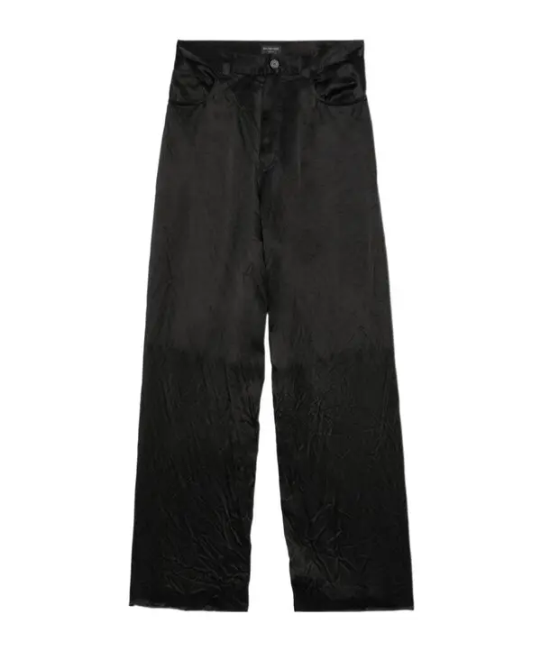 Balenciaga Baggy Wide-leg Trousers - Black