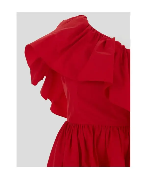 Alexander McQueen Asymmetrical Ruffle Mini Dress