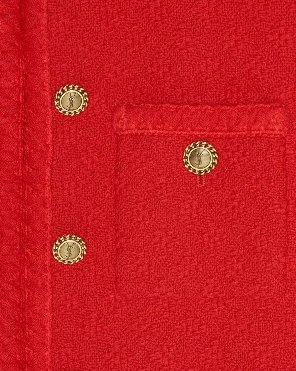 Saint Laurent Single-breasted Coat With Button Detail
