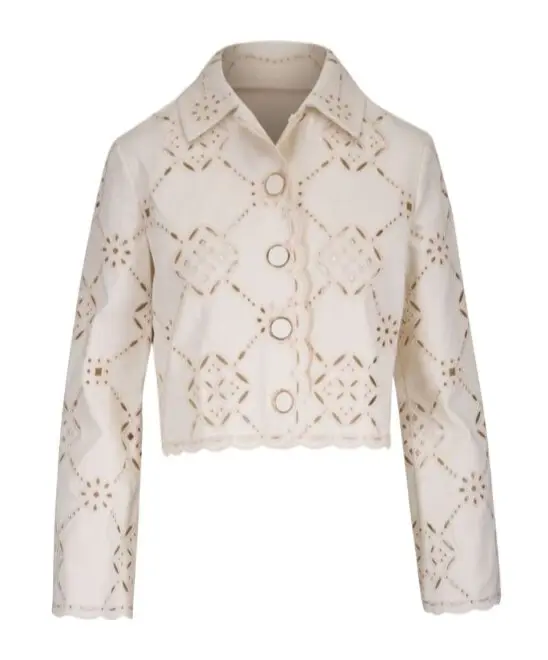 Veronica Beard Cropped Lace Jacket
