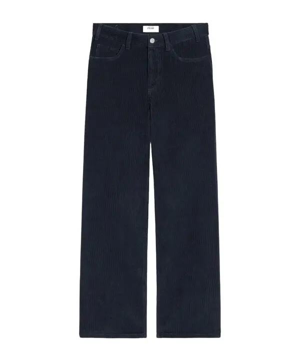 Celine Jolene Jeans In Corduroy - Black