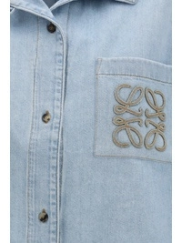 Loewe Cropped Logo Pocket Top - Blue