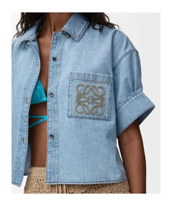 Loewe Cropped Logo Pocket Top