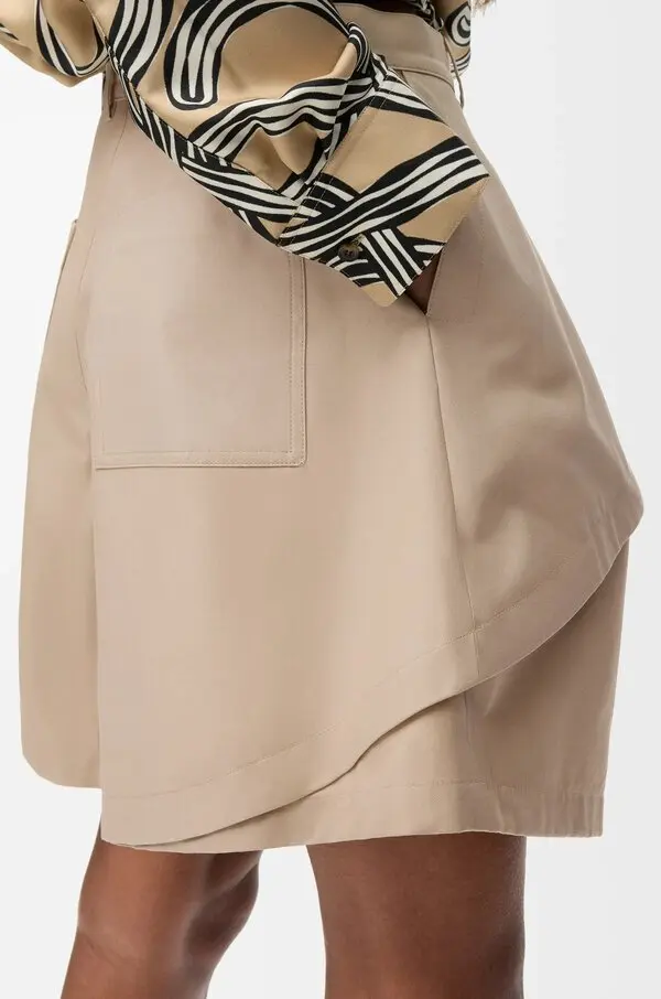 Loewe Draped Patchwork Shorts - Light Brown