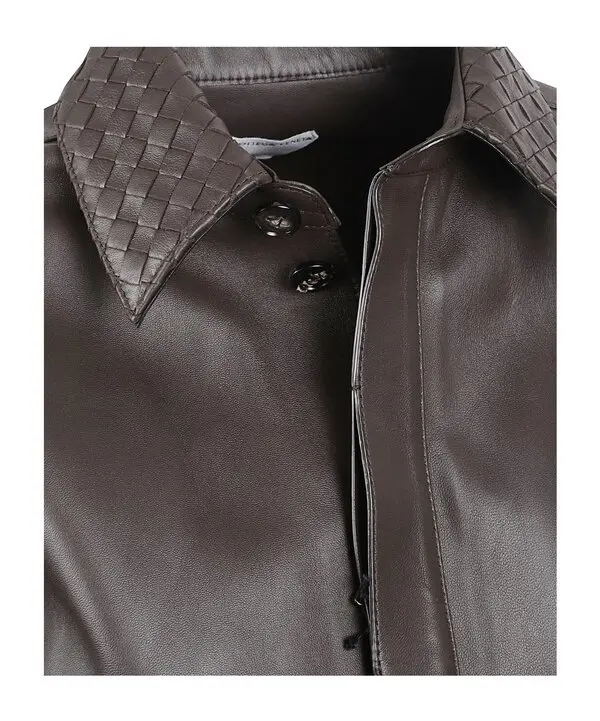 Bottega Veneta Oversized Fit Leather Jacket