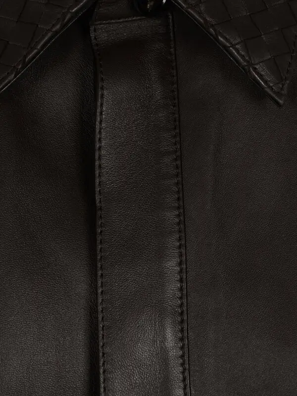 Bottega Veneta Oversized Fit Leather Jacket