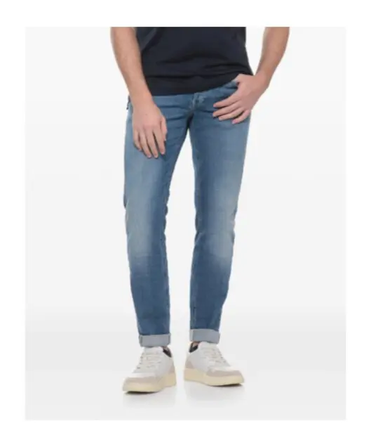 DONDUP Slim-fit Jeans With Button Detail - Blue