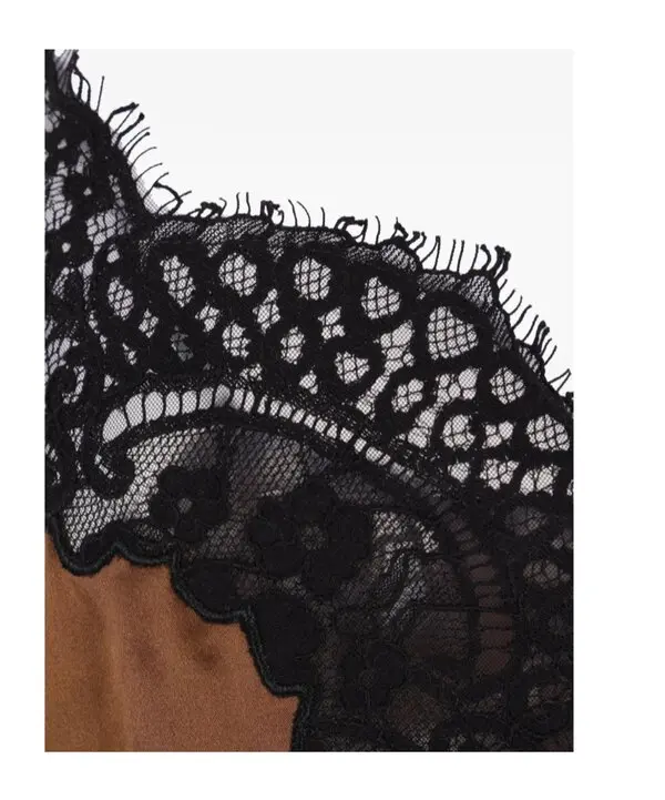 Co Name Lace-trim Silk Camisole