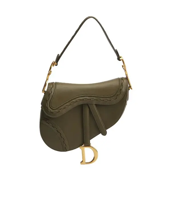 Dior Saddle Bag With Strap - Khaki