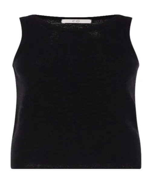 Co Crew Neck Vest - Black