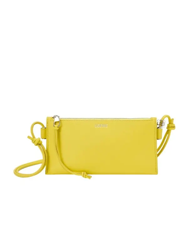 Loewe Joya Logo-lettering Shoulder Bag - Yellow