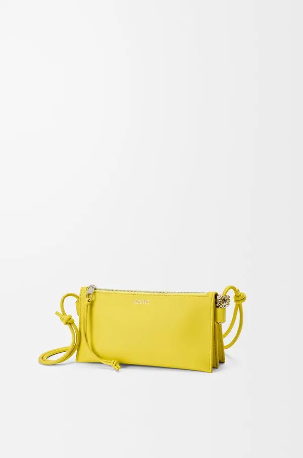 Loewe Joya Logo-lettering Shoulder Bag - Yellow