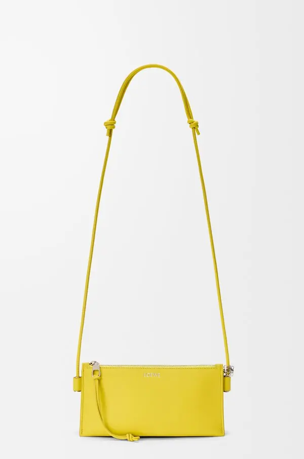 Loewe Joya Logo-lettering Shoulder Bag - Yellow