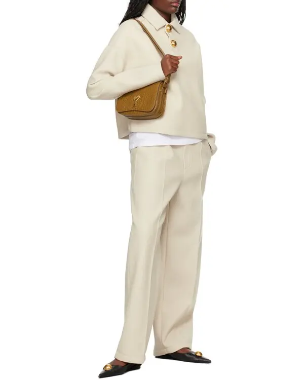 Ami High-waisted Pleated Trousers With Drawstring Waist